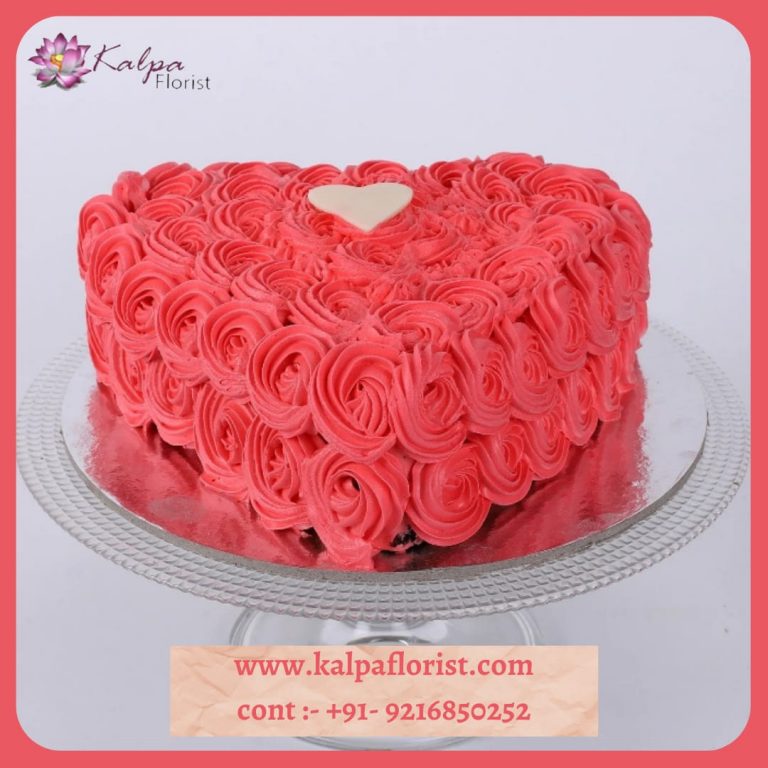 Valentine Heart Shaped Cake Online Cake Delivery In Punjab Kalpa Florist